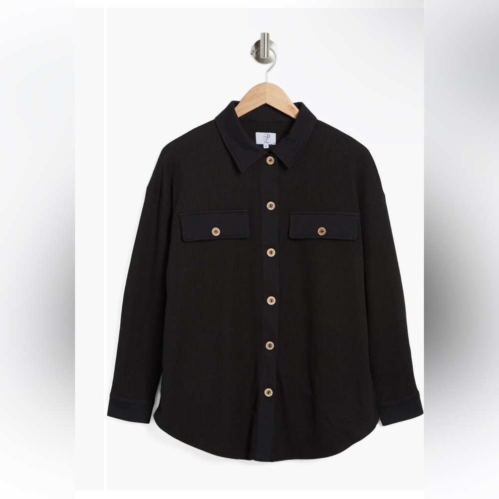 Plm Waffle Knit Jacket Shirt New - Gem